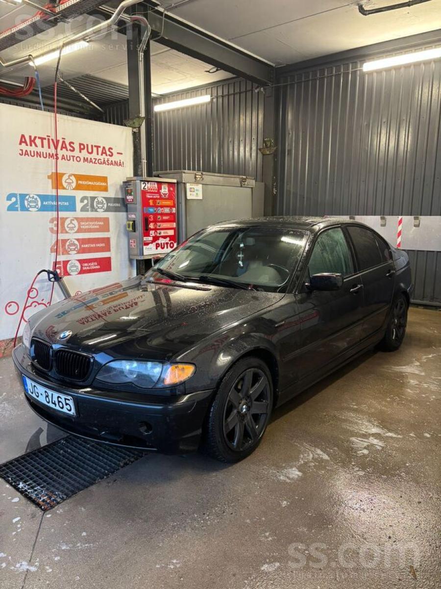 Black BMW 320 2002 in Riga, with an engine capacity of 2.00 L and mileage of 445 thousand km for 1500 €, photo 5 on AUTOMOTO.COM.LV