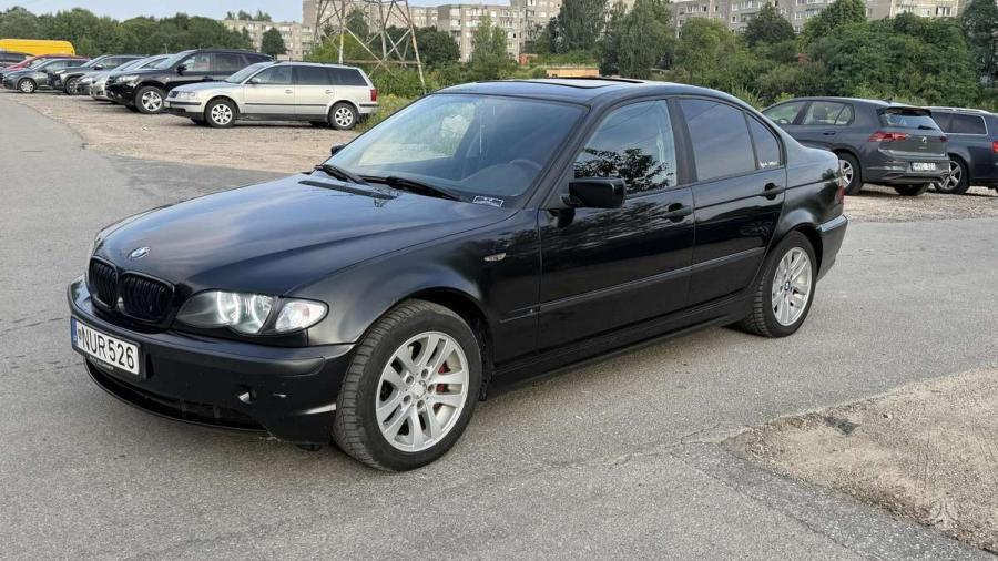 Black BMW 320 2002 in Vilnius, with an engine capacity of 2.00 L and mileage of 318 thousand km for 1550 €, photo 5 on AUTOMOTO.COM.LV