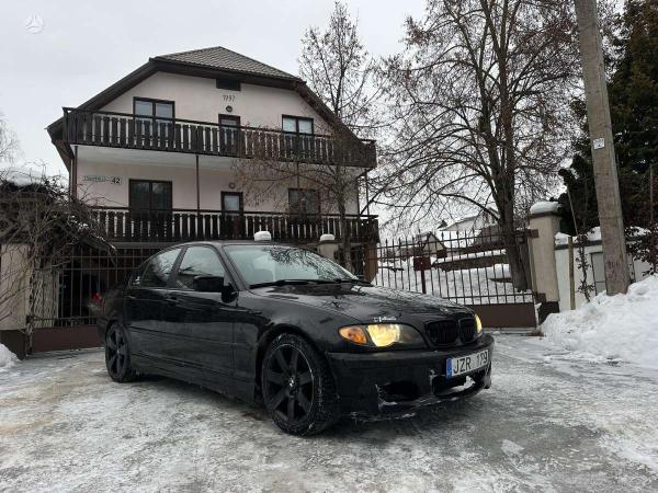 Black BMW 320 2003 in Vilnius, with an engine capacity of 2.00 L and mileage of 370 thousand km for 1800 €, photo 1 on AUTOMOTO.COM.LV