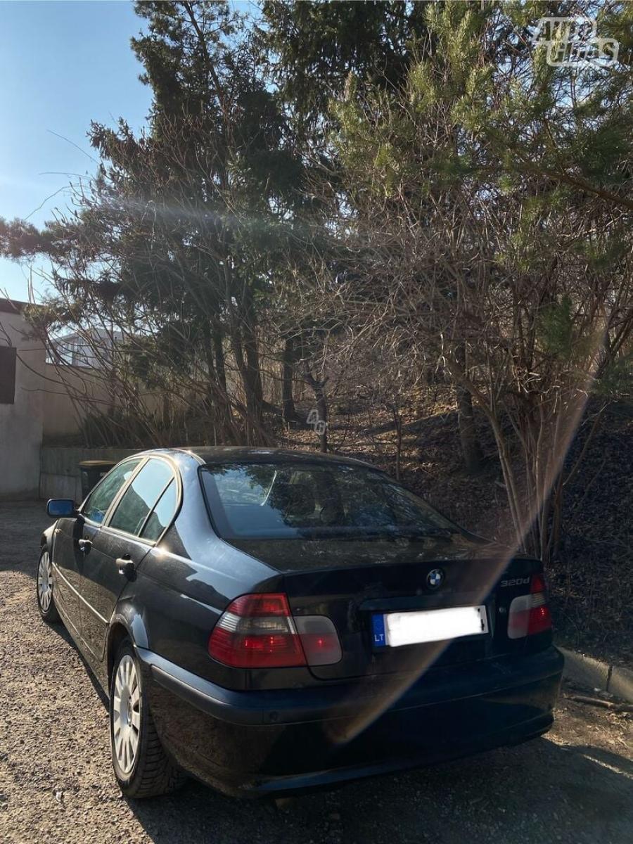 Black BMW 320 2003 in Vilnius, with an engine capacity of 2.00 L and mileage of 440 thousand km for 750 €, photo 6 on AUTOMOTO.COM.LV