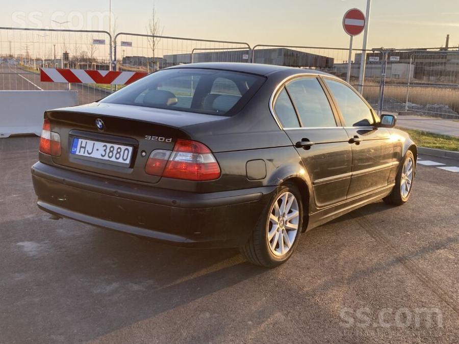 Black BMW 320 2003 in Liepaja, with an engine capacity of 2.00 L and mileage of 290 thousand km for 1800 €, photo 6 on AUTOMOTO.COM.LV