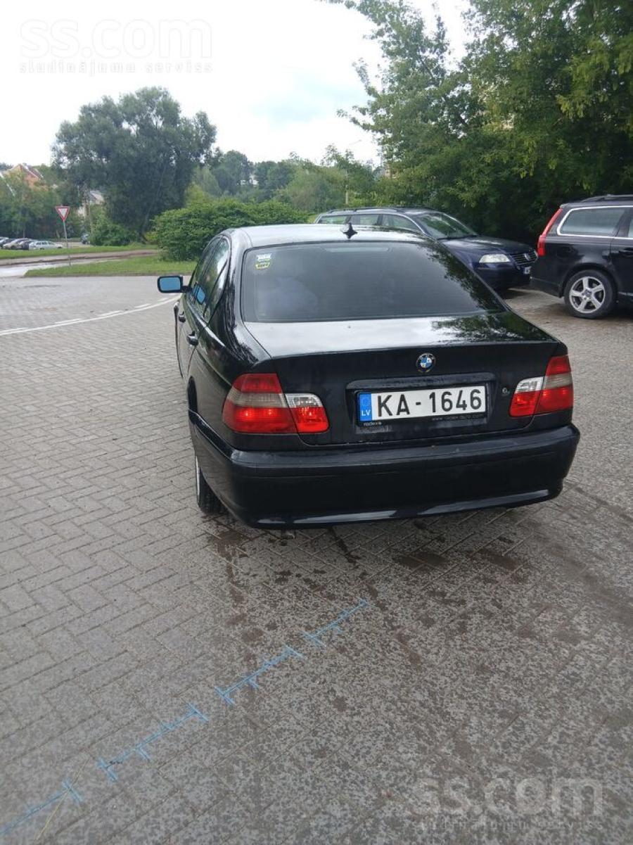 Black BMW 320 2003 in Saldus, with an engine capacity of 2.00 L and mileage of 319 thousand km for 1550 €, photo 4 on AUTOMOTO.COM.LV