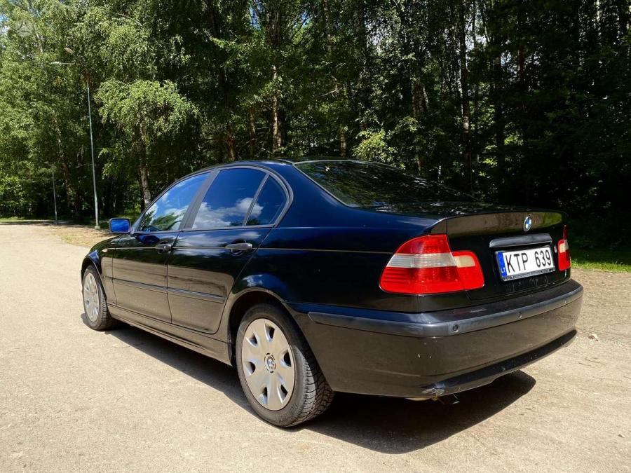 Black BMW 320 2003 in Pasvalys, with an engine capacity of 2.00 L and mileage of 331 thousand km for 2250 €, photo 7 on AUTOMOTO.COM.LV