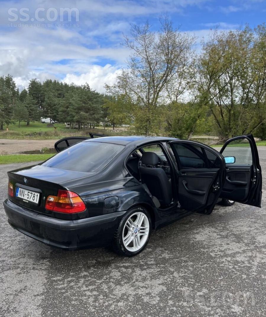 Black BMW 320 2003 in Daugavpils, with an engine capacity of 2.00 L and mileage of 399 thousand km for 2990 €, photo 7 on AUTOMOTO.COM.LV