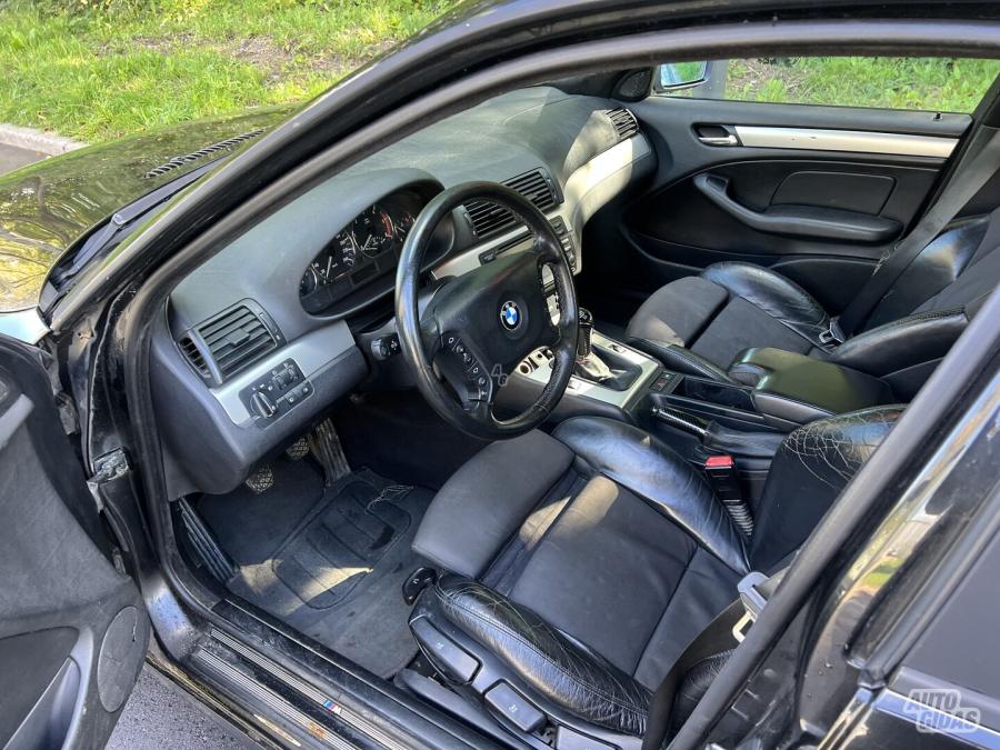 Black BMW 320 2003 in Kaunas, with an engine capacity of 2.00 L and mileage of 405 thousand km for 1300 €, photo 12 on AUTOMOTO.COM.LV