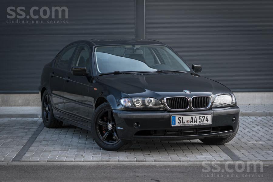 Black BMW 320 2004 in Valmiera, with an engine capacity of 2.00 L and mileage of 340 thousand km for 2600 €, photo 1 on AUTOMOTO.COM.LV
