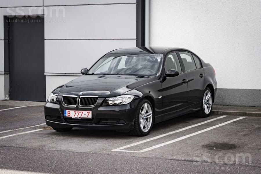 Black BMW 320 2006 in Riga, with an engine capacity of 2.00 L and mileage of 367 thousand km for 3850 €, photo 1 on AUTOMOTO.COM.LV
