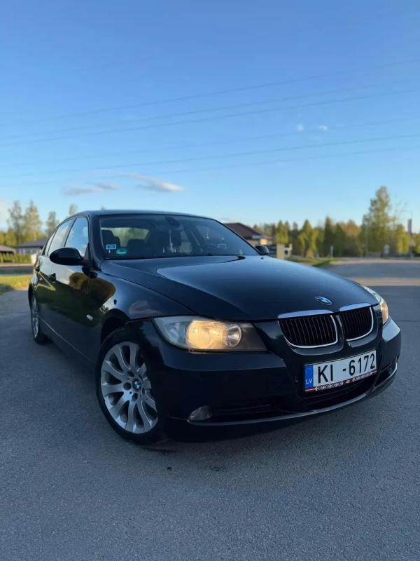 Black BMW 320 2006 in Riga, with an engine capacity of 2.00 L and mileage of 412 thousand km for 3700 €, photo 1 on AUTOMOTO.COM.LV