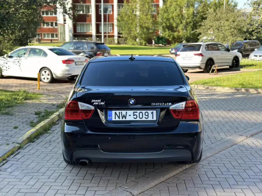 Black BMW 320 2006 in Riga, with an engine capacity of 2.00 L and mileage of 264 thousand km for 3990 €, photo 6 on AUTOMOTO.COM.LV
