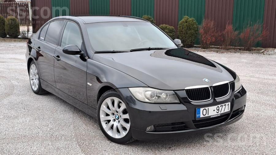 Black BMW 320 2007 in Jekabpils, with an engine capacity of 2.00 L and mileage of 208 thousand km for 3300 €, photo 3 on AUTOMOTO.COM.LV