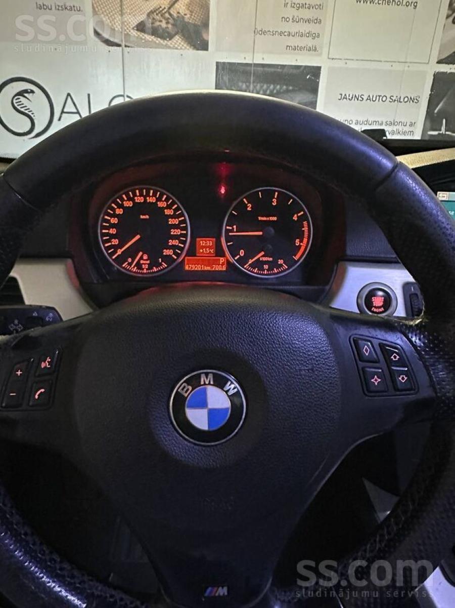 Black BMW 320 2007 in Riga, with an engine capacity of 2.00 L and mileage of 480 thousand km for 5000 €, photo 1 on AUTOMOTO.COM.LV