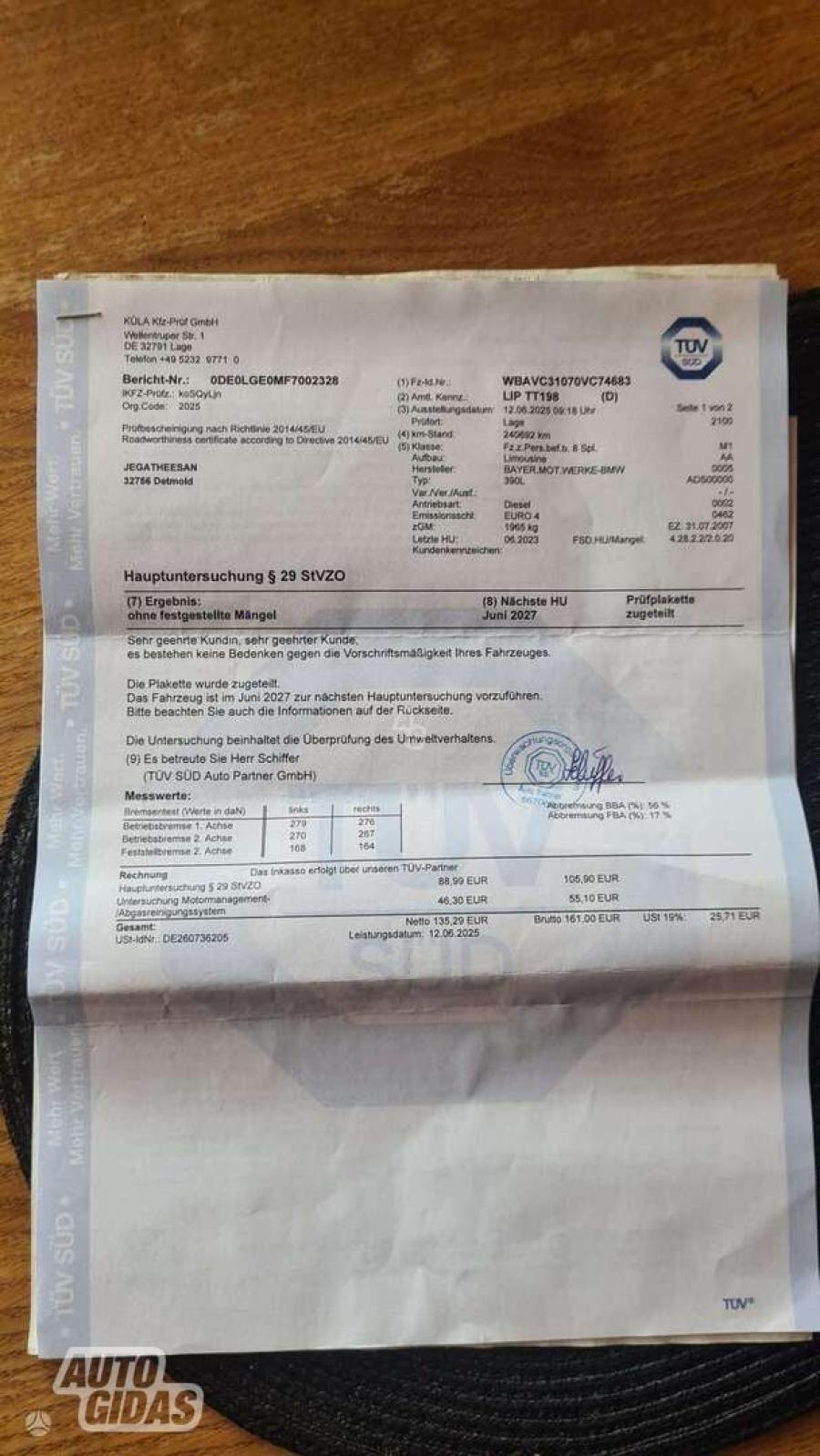 Черный БМВ 320 2007 в Шяуляй, объемом двигателя 2.00 л и пробегом 253 тыс. км за 2400 €, фото 17 на AUTOMOTO.COM.LV