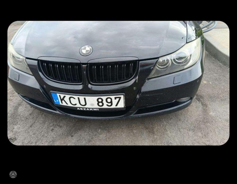 Black BMW 320 2007 in Kaunas, with an engine capacity of 1.99 L and mileage of 382 thousand km for 1800 €, photo 8 on AUTOMOTO.COM.LV