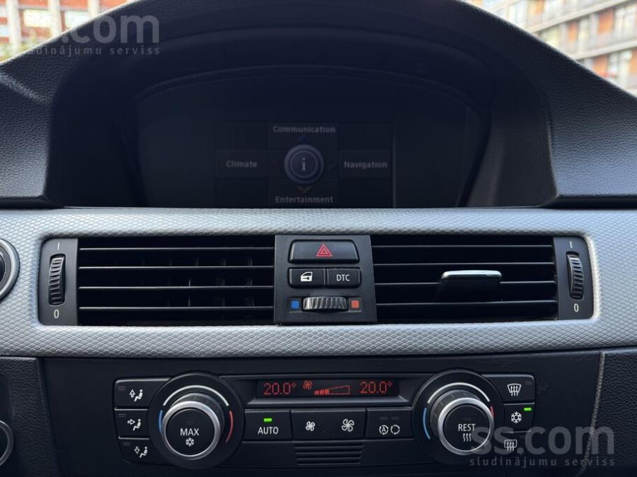 Black BMW 320 2008 in Riga, with an engine capacity of 2.00 L and mileage of 390 thousand km for 5390 €, photo 23 on AUTOMOTO.COM.LV