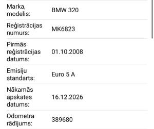 Melns BMW 320 2008 Rīga, ar dzinēja tilpumu 2.00 L un nobraukumu 390 tūkst. km par 5390 €, foto 27 vietnē AUTOMOTO.COM.LV