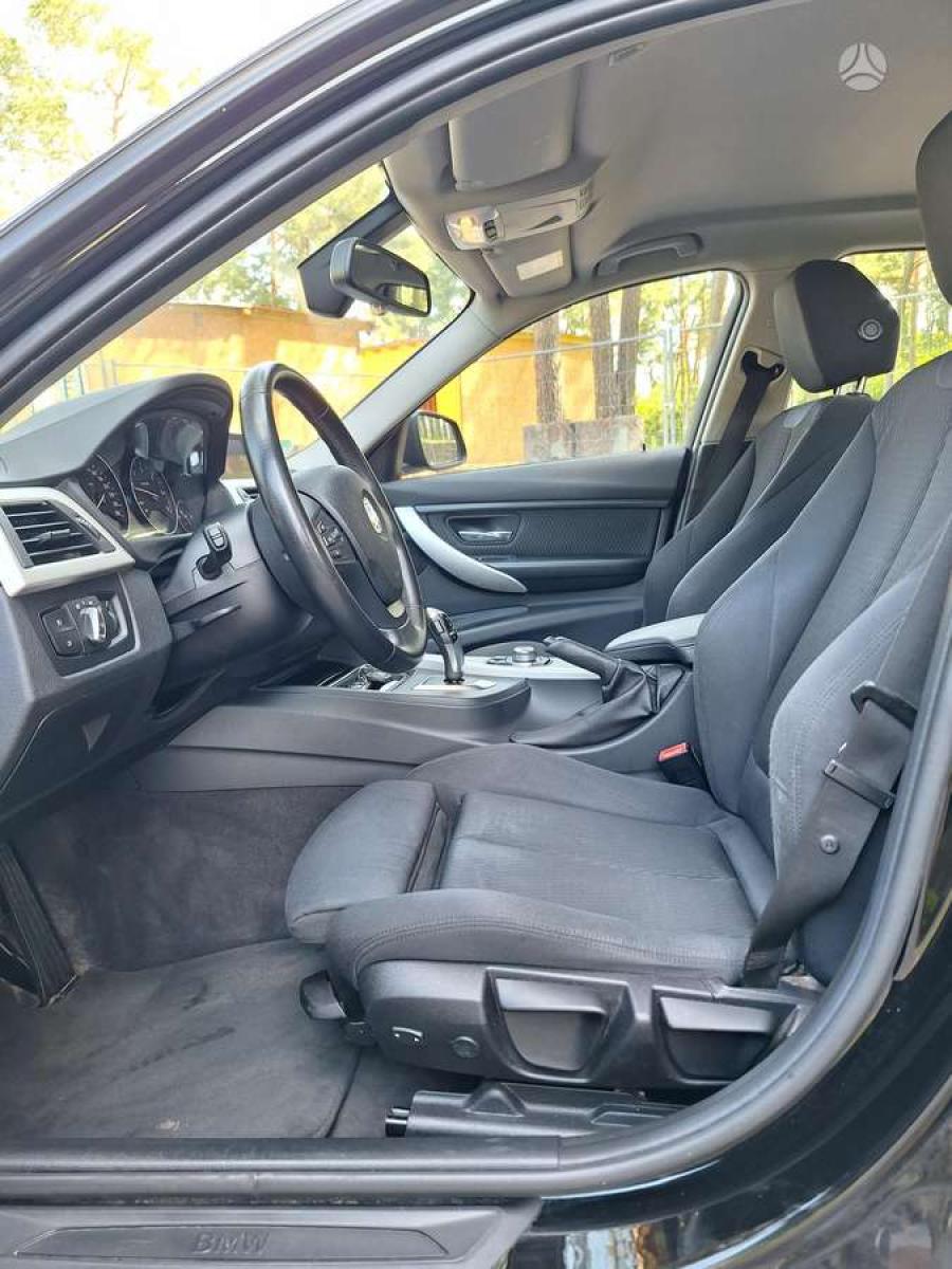 Black BMW 320 2012 in Vilnius, with an engine capacity of 2.00 L and mileage of 221 thousand km for 7900 €, photo 16 on AUTOMOTO.COM.LV