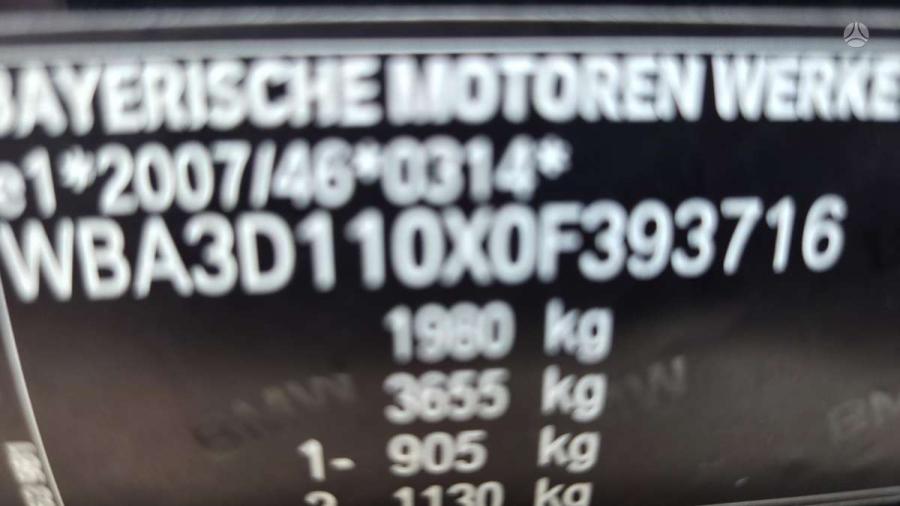 Melns BMW 320 2013 Kauņa, ar dzinēja tilpumu 2.00 L un nobraukumu 288 tūkst. km par 9200 €, foto 15 vietnē AUTOMOTO.COM.LV