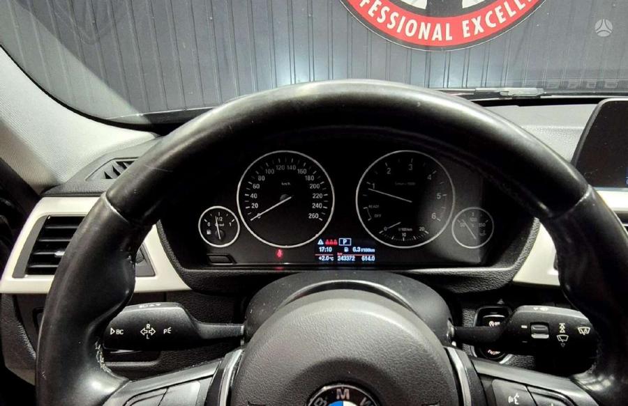 Black BMW 320 2014 in Vilnius, with an engine capacity of 1.80 L and mileage of 240 thousand km for 8999 €, photo 18 on AUTOMOTO.COM.LV