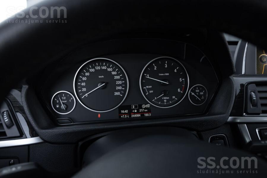 Black BMW 320 2014 in Jelgava, with an engine capacity of 2.00 L and mileage of 244 thousand km for 9800 €, photo 26 on AUTOMOTO.COM.LV