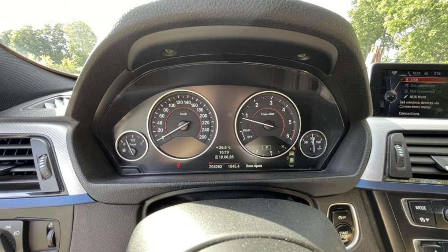 Black BMW 320 2014 in Birzai, with an engine capacity of 2.00 L and mileage of 295 thousand km for 10650 €, photo 14 on AUTOMOTO.COM.LV