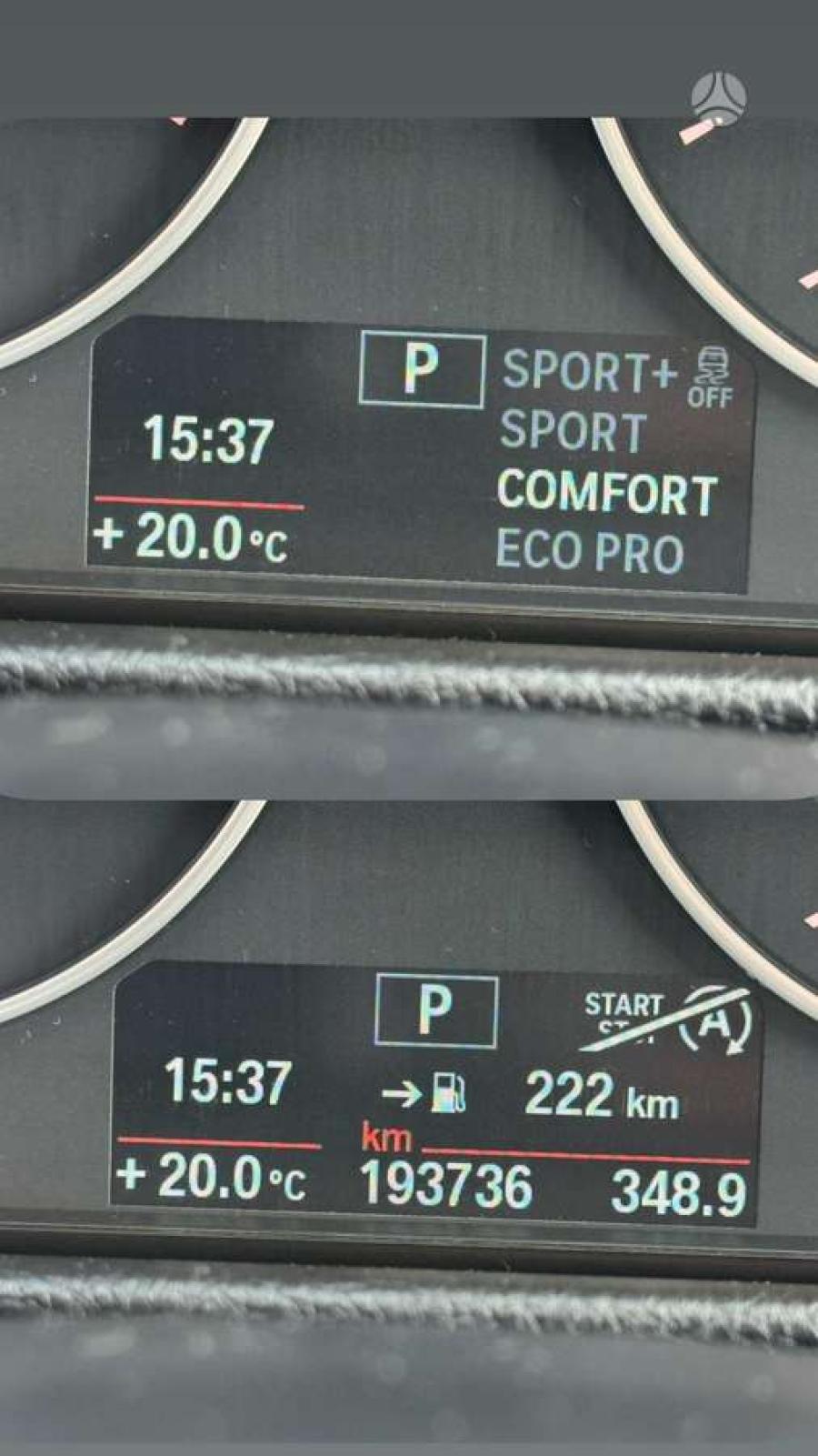 Black BMW 320 2014 in Kaunas, with an engine capacity of 2.00 L and mileage of 193 thousand km for 12800 €, photo 19 on AUTOMOTO.COM.LV