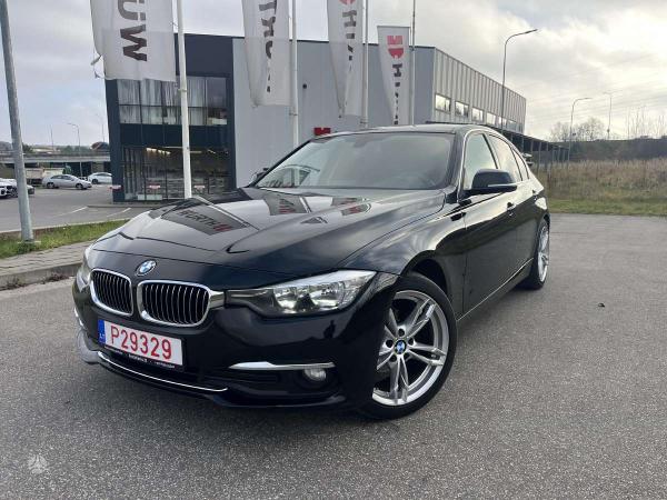 Black BMW 320 2015 in Vilnius, with an engine capacity of 2.00 L and mileage of 222 thousand km for 12450 €, photo 1 on AUTOMOTO.COM.LV