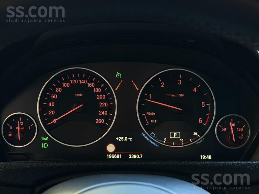 Black BMW 320 2016 in Jelgava, with an engine capacity of 2.00 L and mileage of 197 thousand km for 16990 €, photo 25 on AUTOMOTO.COM.LV