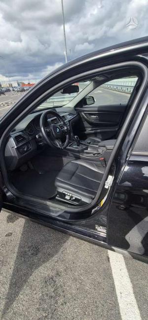 Black BMW 320 2016 in Vilnius, with an engine capacity of 2.00 L and mileage of 162 thousand km for 14000 €, photo 12 on AUTOMOTO.COM.LV
