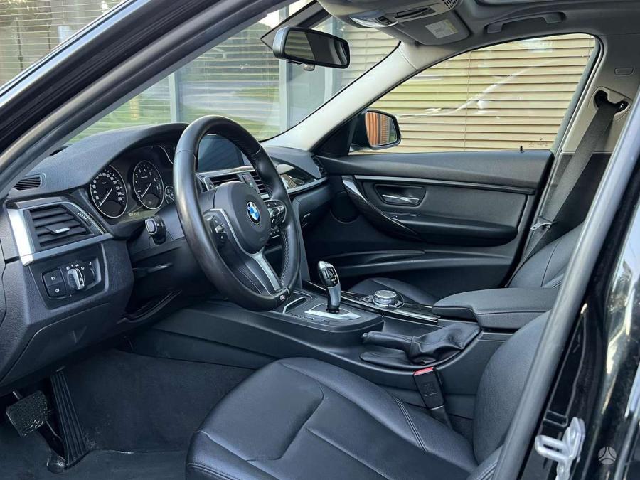 Black BMW 320 2017 in Vilnius, with an engine capacity of 2.00 L and mileage of 187 thousand km for 10300 €, photo 21 on AUTOMOTO.COM.LV