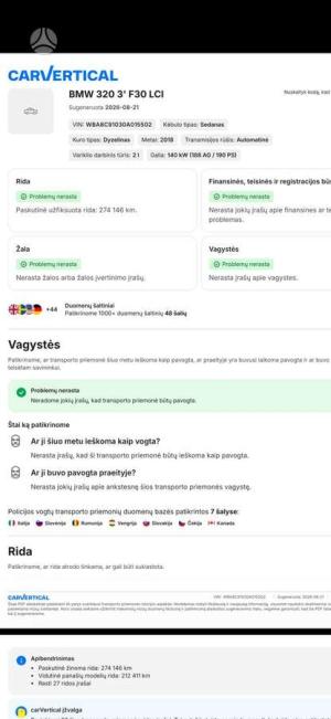 Черный БМВ 320 2018 в Вильнюс, объемом двигателя 2.00 л и пробегом 275 тыс. км за 12950 €, фото 51 на AUTOMOTO.COM.LV