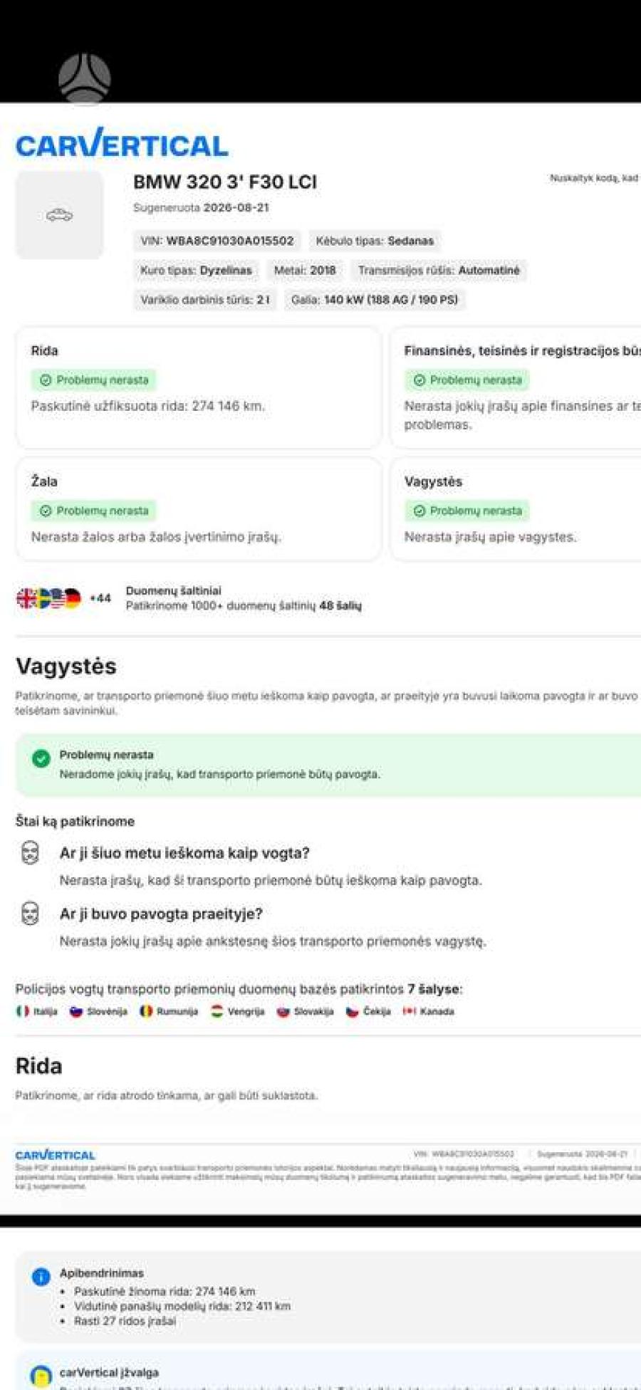 Черный БМВ 320 2018 в Вильнюс, объемом двигателя 2.00 л и пробегом 275 тыс. км за 12950 €, фото 51 на AUTOMOTO.COM.LV