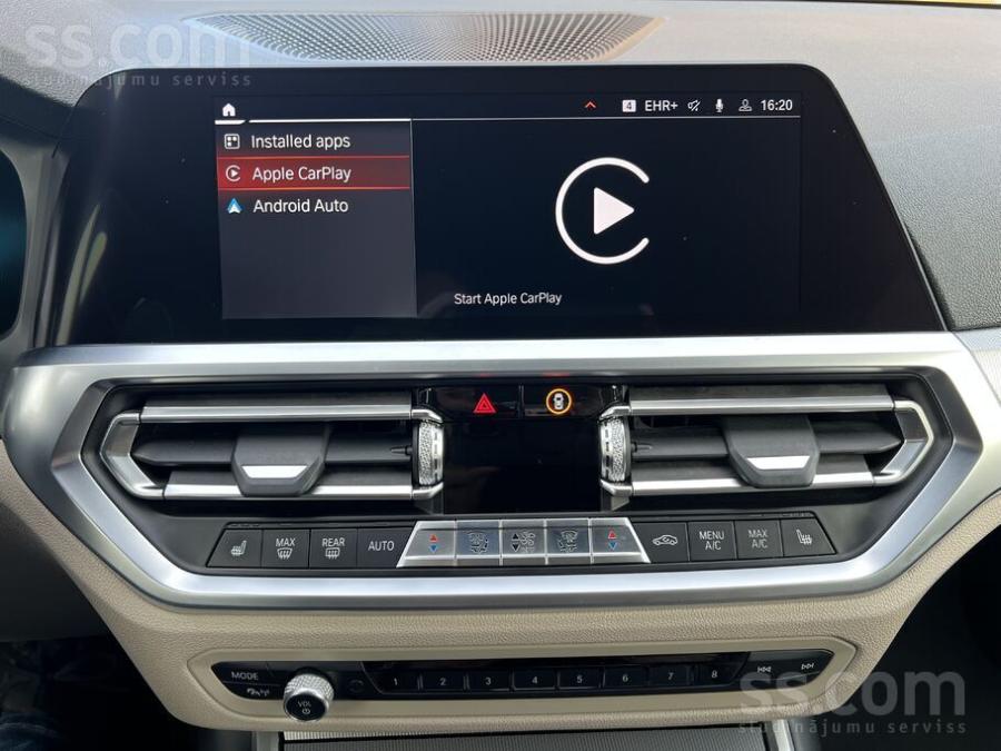 Black BMW 320 2019 in Riga, with an engine capacity of 2.00 L and mileage of 128 thousand km for 26400 €, photo 19 on AUTOMOTO.COM.LV