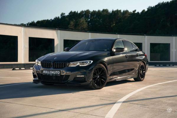 Black BMW 320 2019 in Vilnius, with an engine capacity of 2.00 L and mileage of 144 thousand km for 25500 €, photo 2 on AUTOMOTO.COM.LV