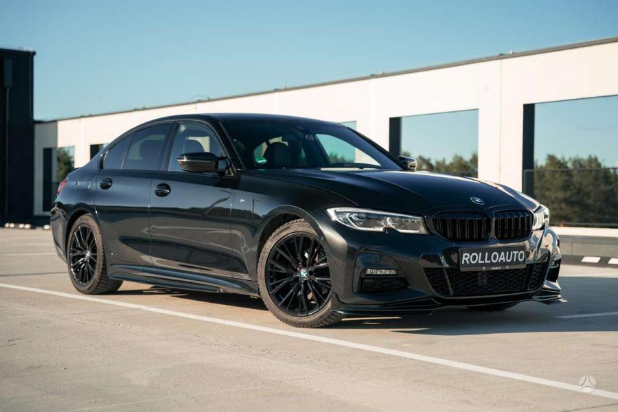 Black BMW 320 2019 in Vilnius, with an engine capacity of 2.00 L and mileage of 144 thousand km for 25500 €, photo 4 on AUTOMOTO.COM.LV