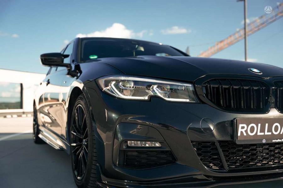 Black BMW 320 2019 in Vilnius, with an engine capacity of 2.00 L and mileage of 144 thousand km for 25500 €, photo 19 on AUTOMOTO.COM.LV