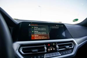 Black BMW 320 2019 in Vilnius, with an engine capacity of 2.00 L and mileage of 144 thousand km for 25500 €, photo 43 on AUTOMOTO.COM.LV