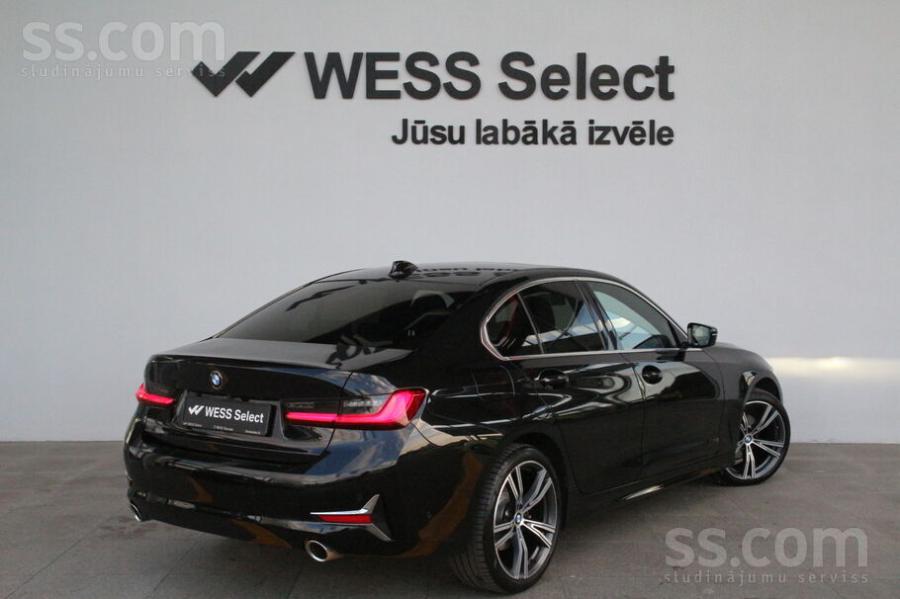 Black BMW 320 2021 in Riga, with an engine capacity of 2.00 L and mileage of 87 thousand km for 28200 €, photo 4 on AUTOMOTO.COM.LV