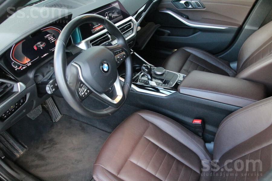 Black BMW 320 2021 in Riga, with an engine capacity of 2.00 L and mileage of 87 thousand km for 28200 €, photo 6 on AUTOMOTO.COM.LV