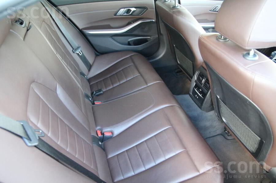 Black BMW 320 2021 in Riga, with an engine capacity of 2.00 L and mileage of 87 thousand km for 28200 €, photo 8 on AUTOMOTO.COM.LV