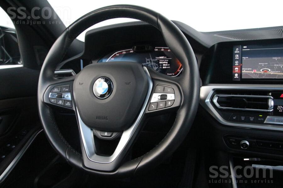 Black BMW 320 2021 in Riga, with an engine capacity of 2.00 L and mileage of 87 thousand km for 28200 €, photo 12 on AUTOMOTO.COM.LV