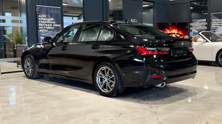 Black BMW 320 2021 in Riga, with an engine capacity of 2.00 L and mileage of 64 thousand km for 28890 €, photo 1 on AUTOMOTO.COM.LV