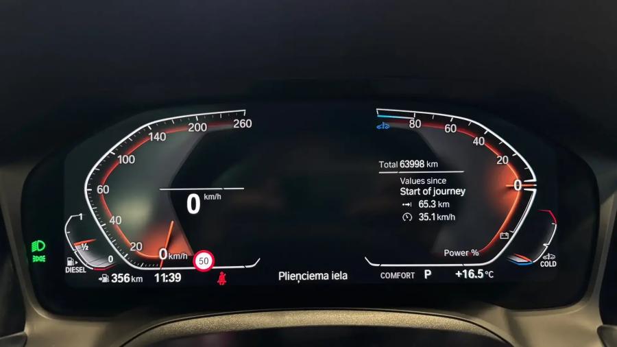 Black BMW 320 2021 in Marupe, with an engine capacity of 2.00 L and mileage of 64 thousand km for 28890 €, photo 7 on AUTOMOTO.COM.LV