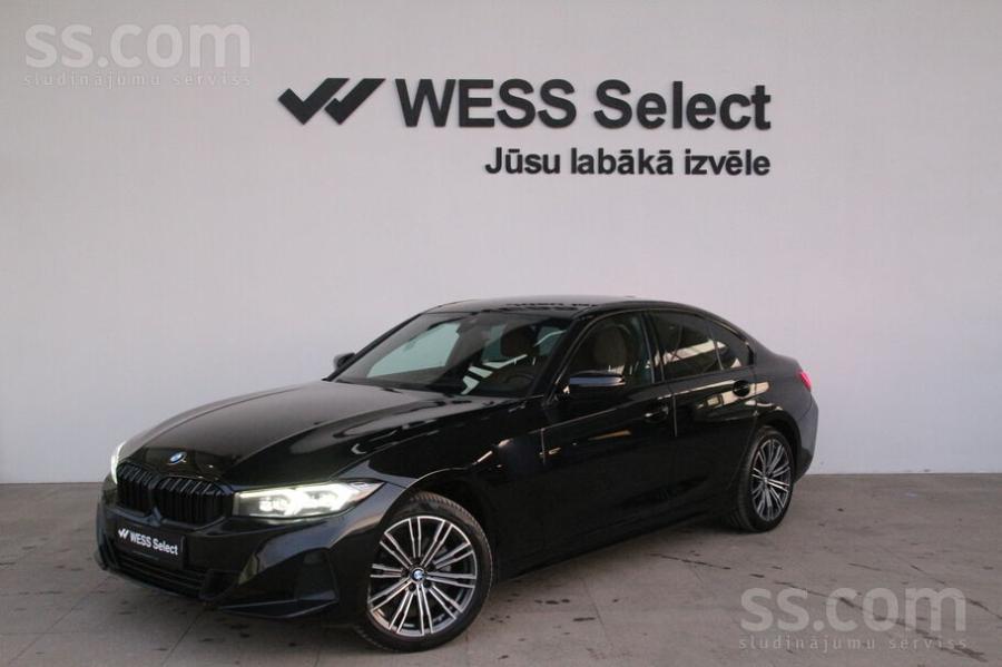 Black BMW 320 2022 in Riga, with an engine capacity of 2.00 L and mileage of 133 thousand km for 31900 €, photo 1 on AUTOMOTO.COM.LV