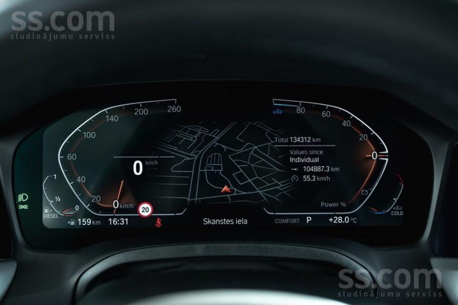 Black BMW 320 2022 in Riga, with an engine capacity of 2.00 L and mileage of 134 thousand km for 26500 €, photo 13 on AUTOMOTO.COM.LV