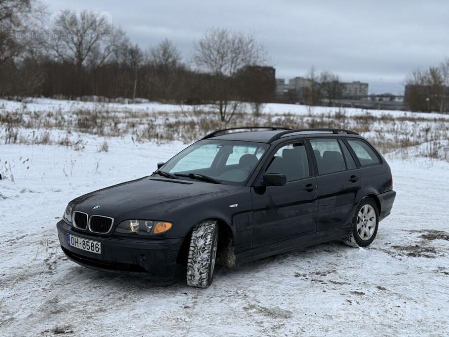 Black BMW 320 2002 in Riga, with an engine capacity of 2.00 L and mileage of 388 thousand km for 1400 €, photo 1 on AUTOMOTO.COM.LV