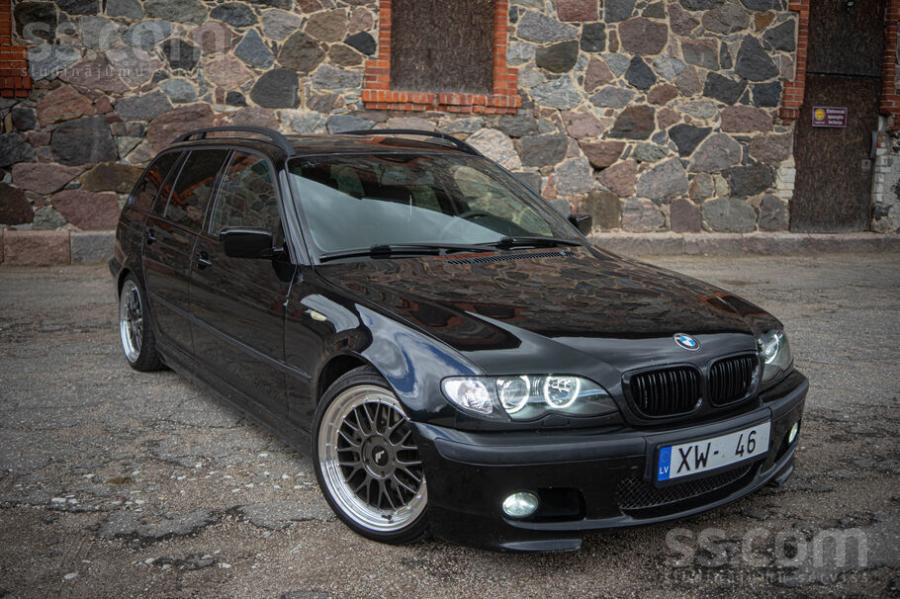 Black BMW 320 2002 in Valmiera, with an engine capacity of 2.00 L and mileage of 353 thousand km for 3995 €, photo 1 on AUTOMOTO.COM.LV