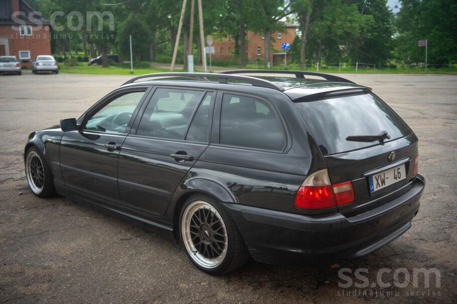 Black BMW 320 2002 in Valmiera, with an engine capacity of 2.00 L and mileage of 353 thousand km for 3995 €, photo 8 on AUTOMOTO.COM.LV