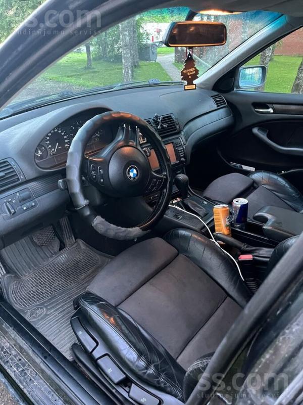 Black BMW 320 2002 in Gulbene, with an engine capacity of 2.00 L and mileage of 368 thousand km for 1680 €, photo 6 on AUTOMOTO.COM.LV