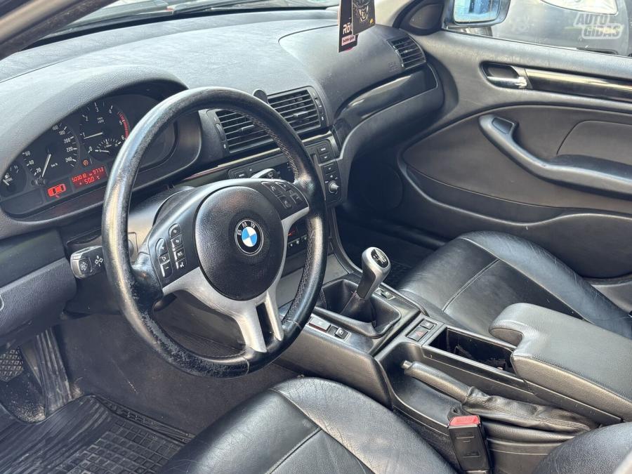 Black BMW 320 2002 in Kaunas, with an engine capacity of 2.00 L and mileage of 500 thousand km for 1500 €, photo 15 on AUTOMOTO.COM.LV