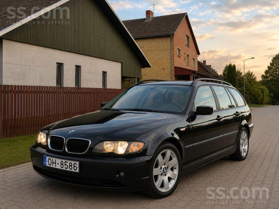 Черный БМВ 320 2002 в Тукумс, объемом двигателя 2.00 л и пробегом 394 тыс. км за 1000 €, фото 1 на AUTOMOTO.COM.LV